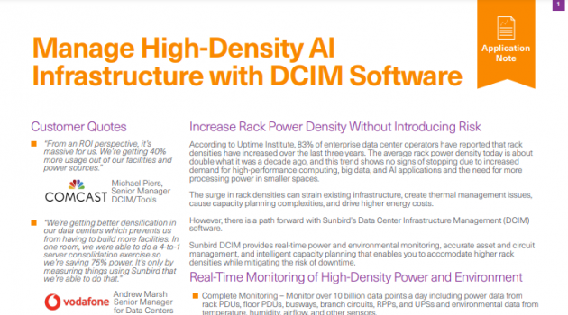 Manage High-Density AI Infrastructure with DCIM Software | Sunbird DCIM Manage High-Density AI Infrastructure with DCIM Software | Sunbird DCIM